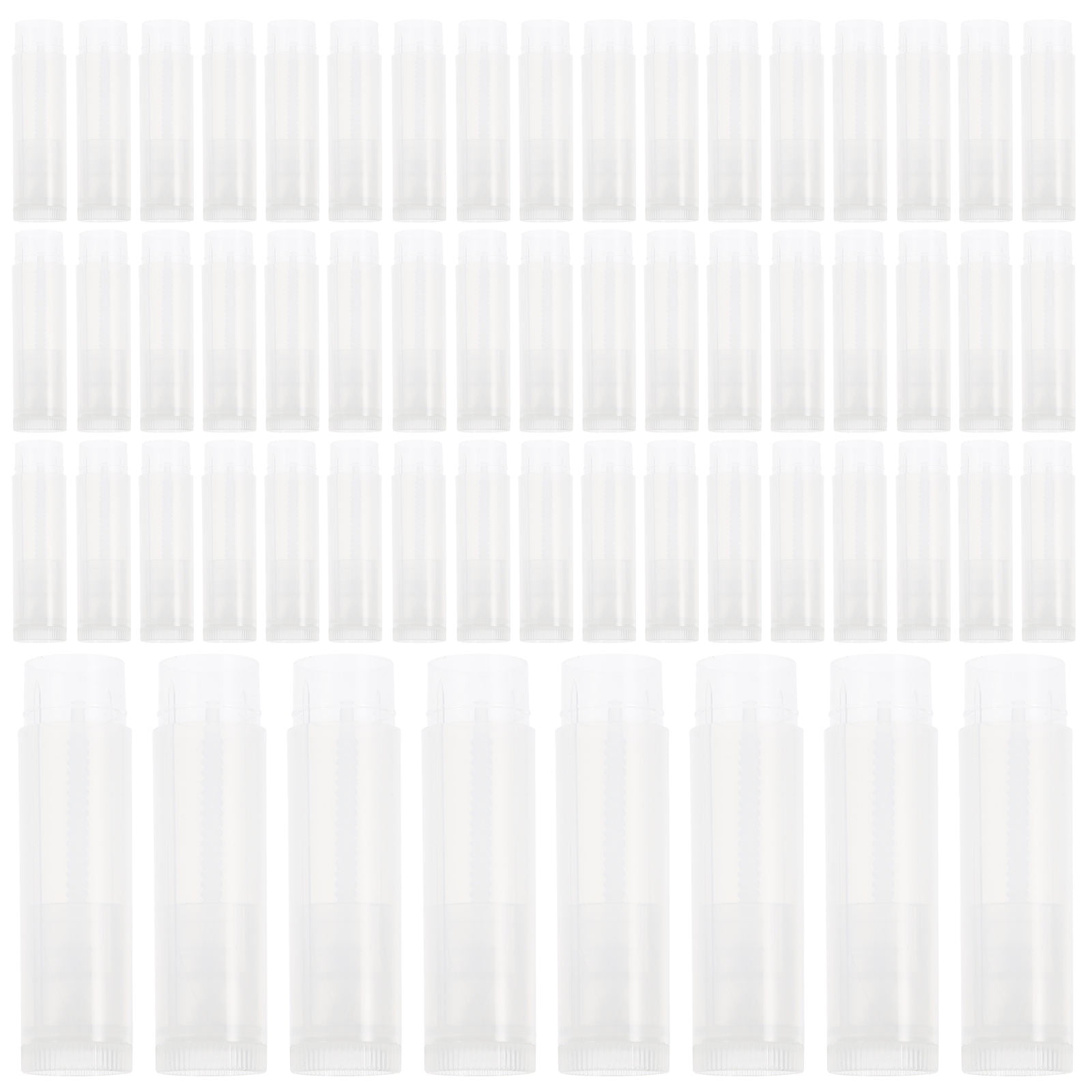 TAILTOSS 100pcs Container Clear Lid Lipstick Tube With Cap Design For ...