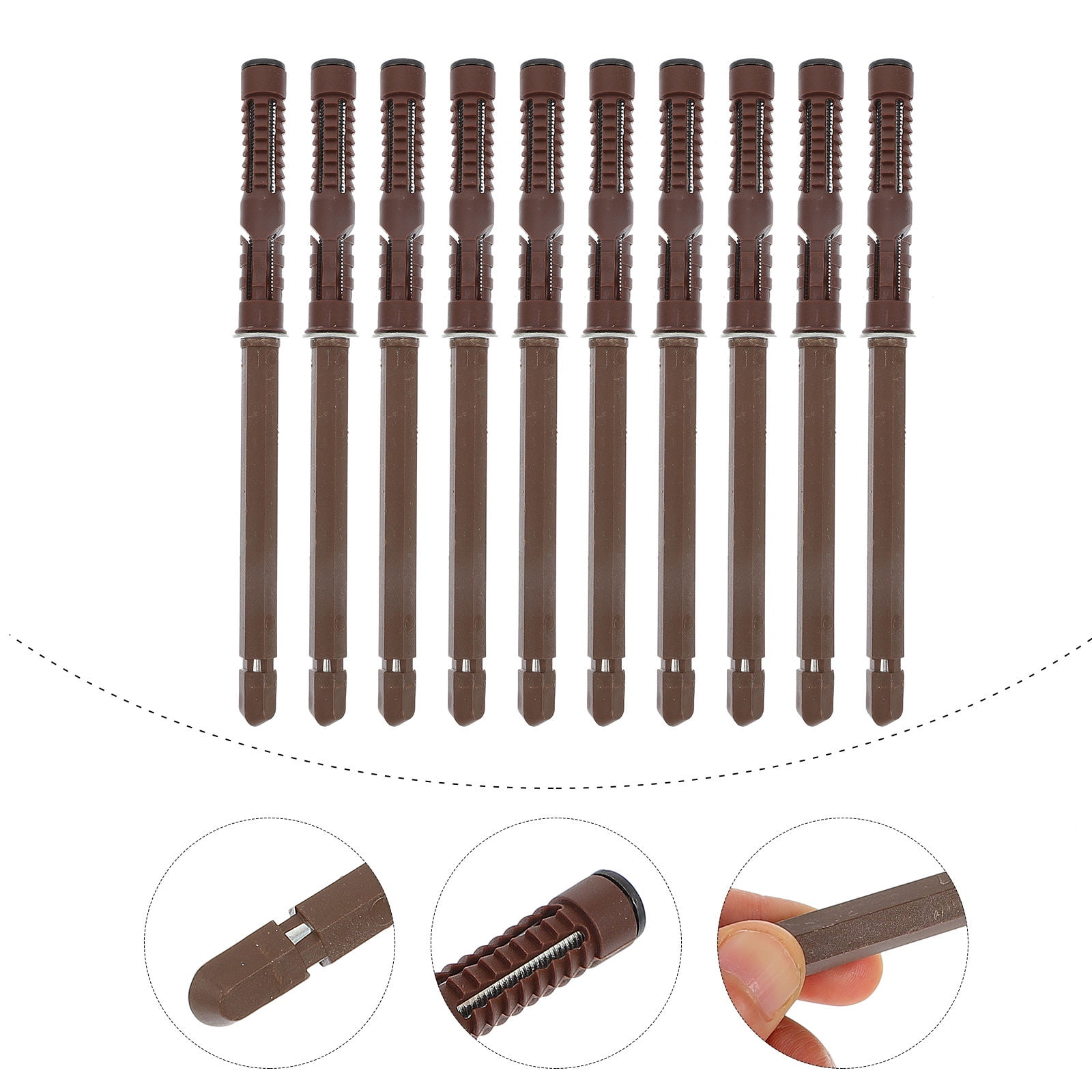 TAILTOSS 10Pcs Floating Shelf Mount in Coffee Color with Hidden Design ...