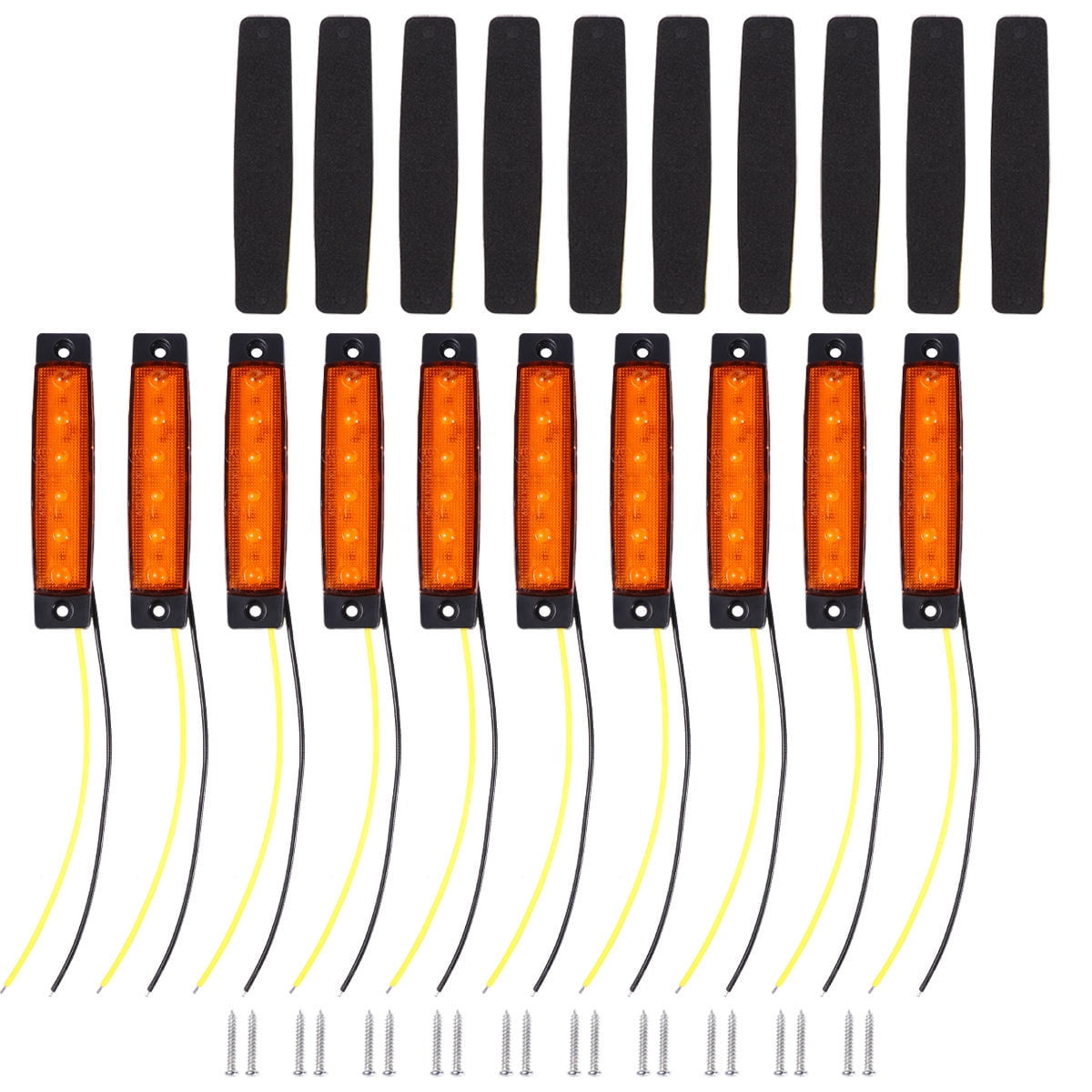 TAILTOSS 10Pcs Red Turn Signal Light for Trailer with 6LED IP67 ...