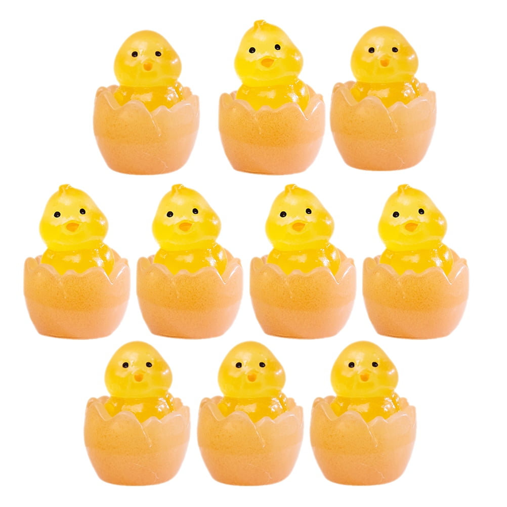 TAILTOSS 10Pcs Resin Mini Duck Chick Figurines Lifelike Appearance ...