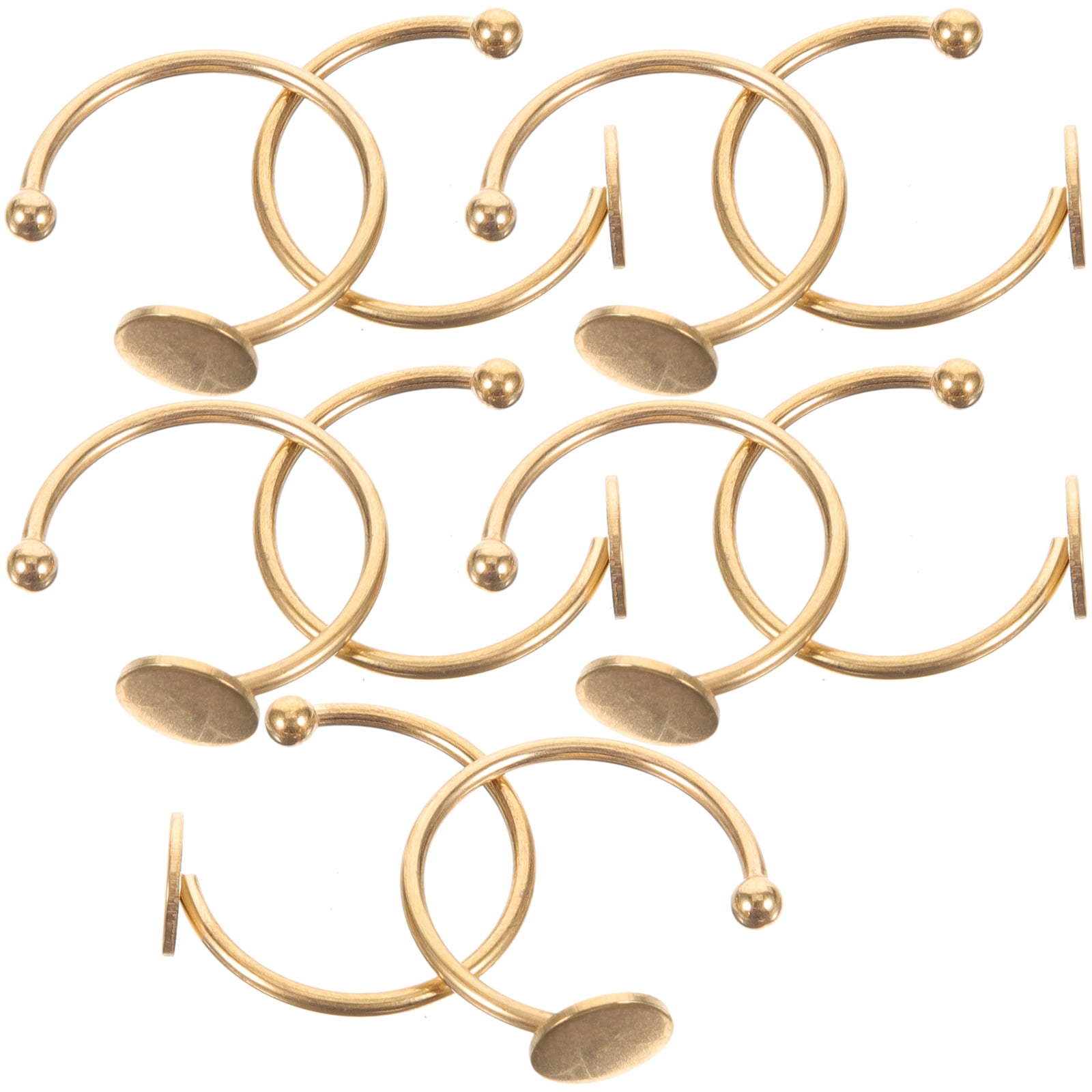 TAILTOSS 10Pcs Ring Blank Bases for Diy Enthusiasts in Golden Color ...