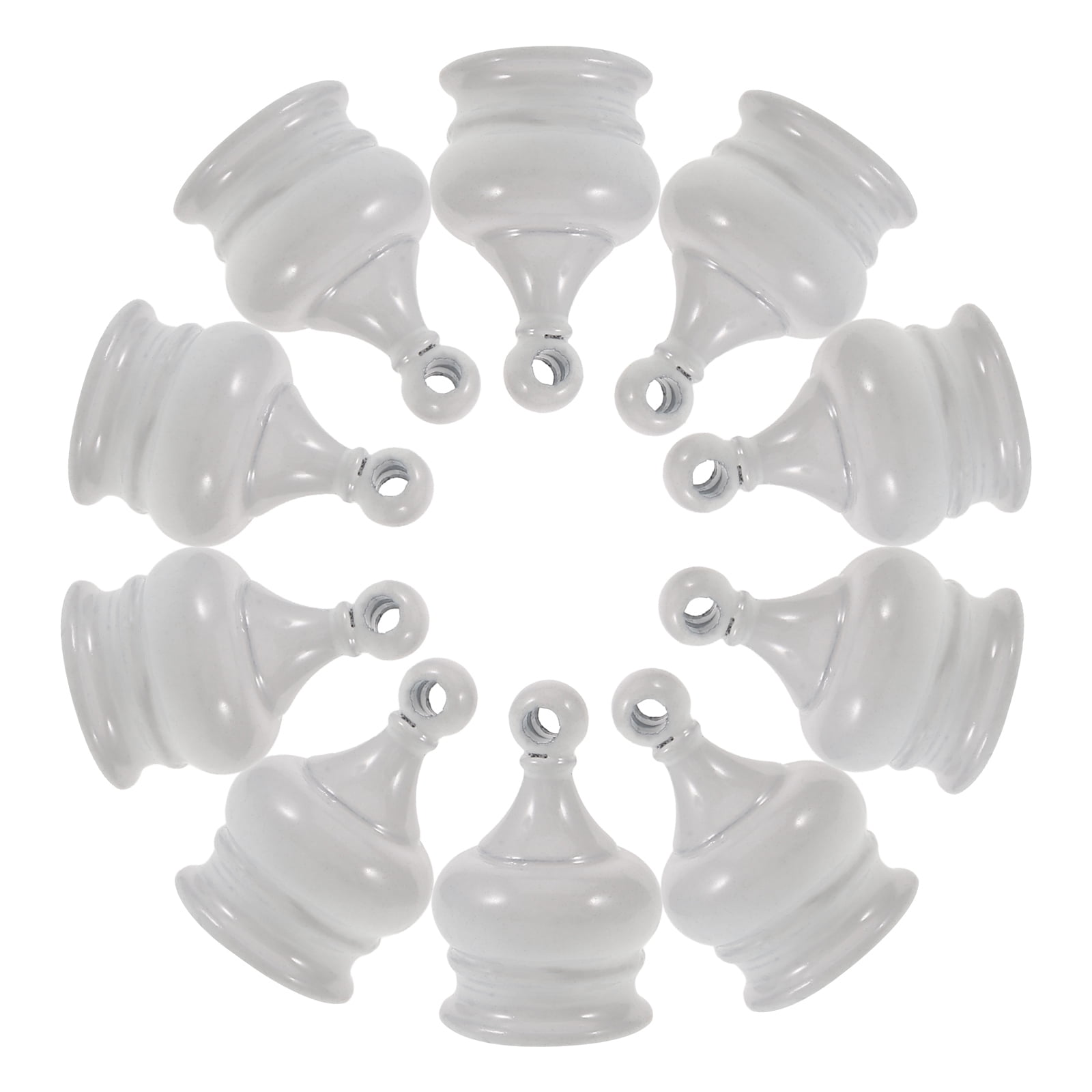 TAILTOSS 10Pcs White Lamp Shade Caps Finials for Homeowners and Diy ...