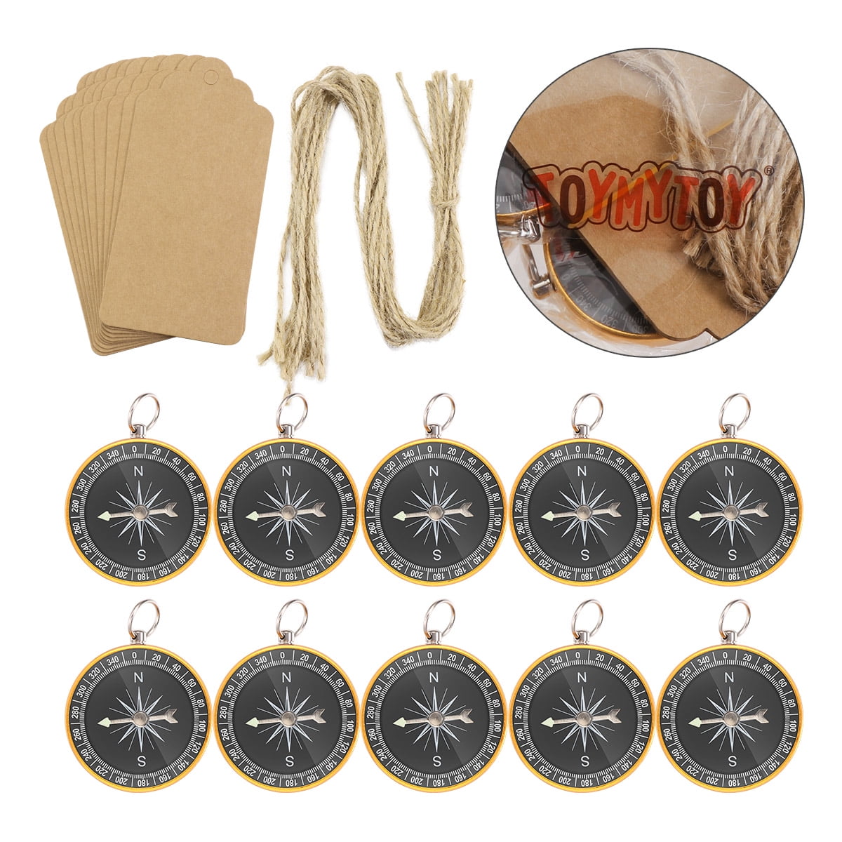 TAILTOSS 10Set Mini Compass for Adventure Party Favors in Assorted ...