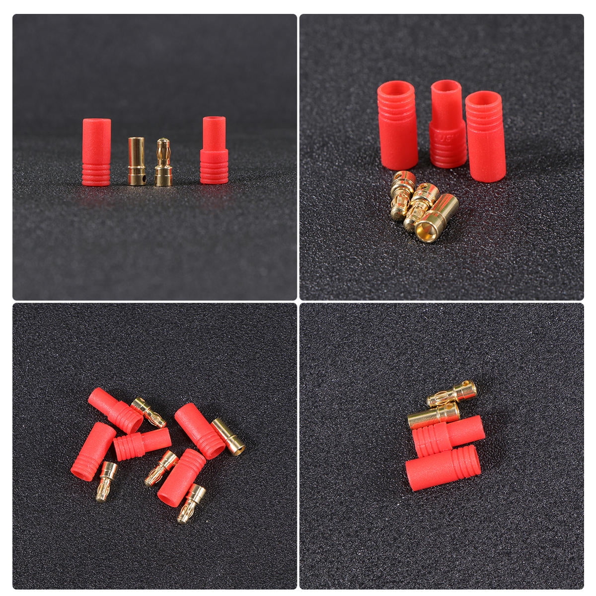 TAILTOSS 10Sets Right Angle Banana Plugs Copper Plastic Metal For ...