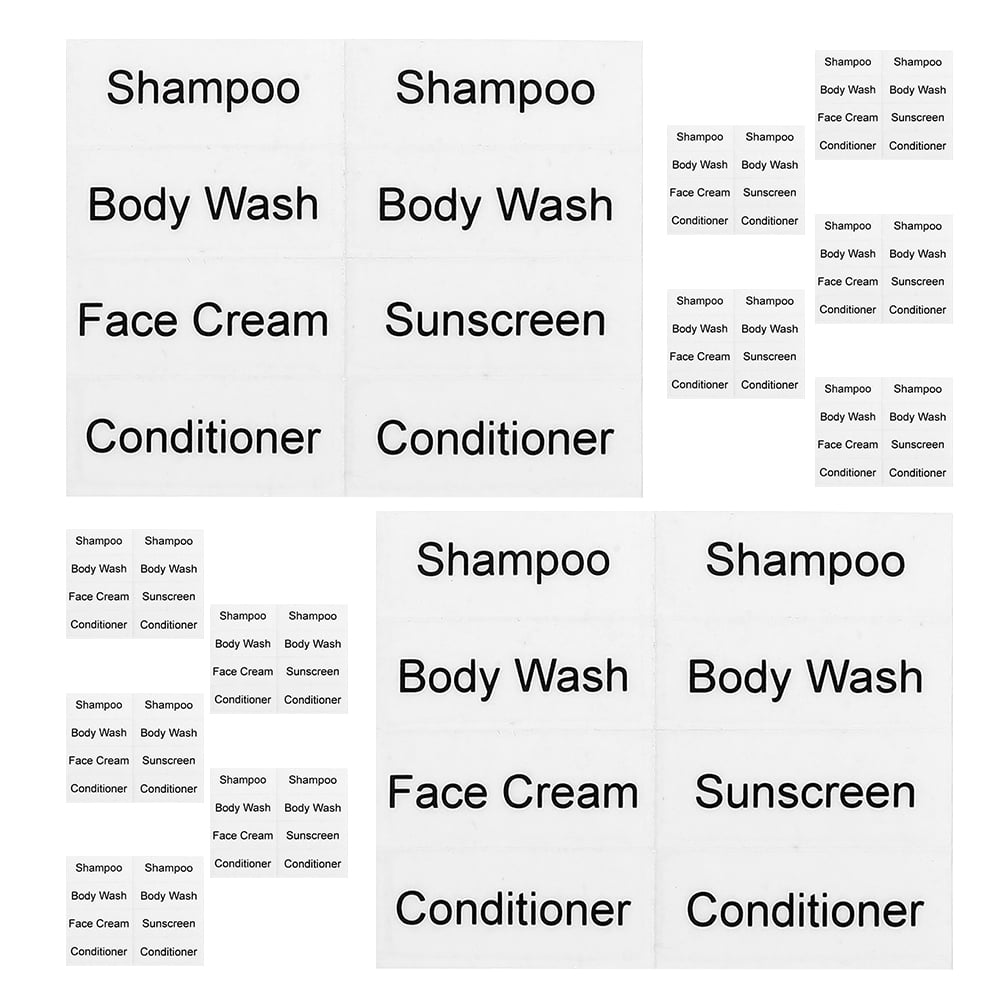 TAILTOSS 12 Sheets Bathroom Labels Stickers for Toiletry Bottles in ...