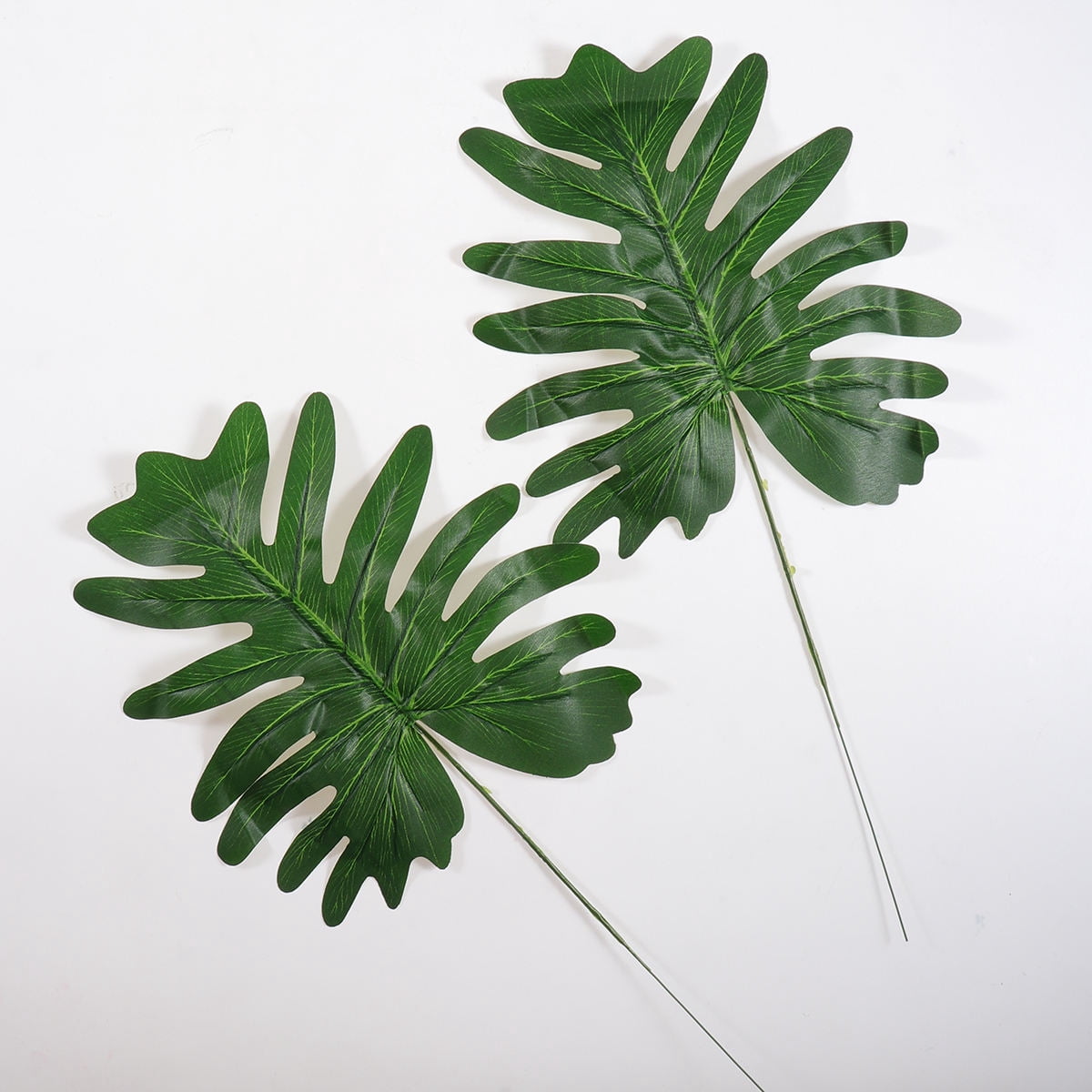 TAILTOSS 12Pack Craft Leaves Green Leaf Shaped Plastic Fabric Steel ...