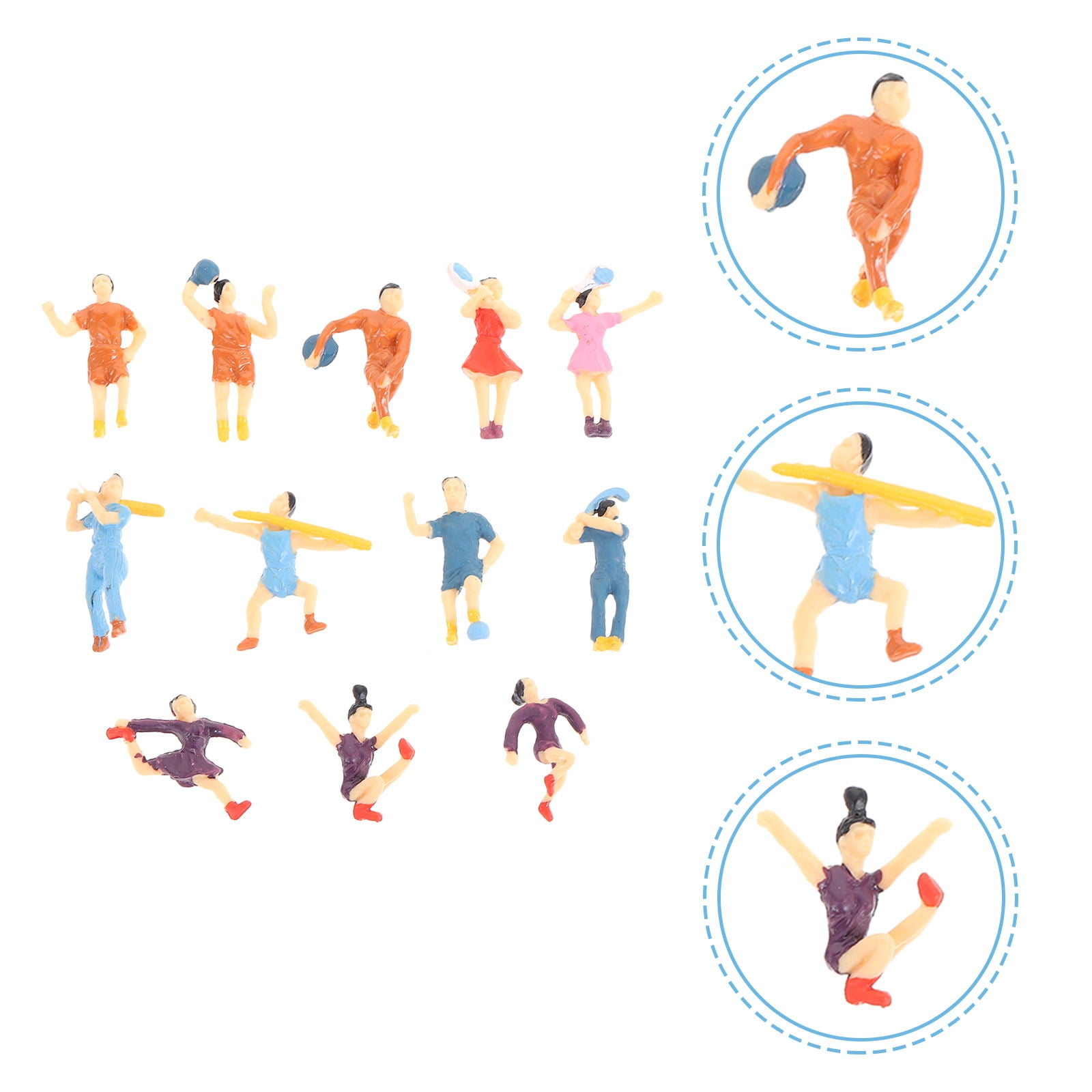 TAILTOSS 12Pcs Miniature People Figurines Plastic Model For Mini Garden ...