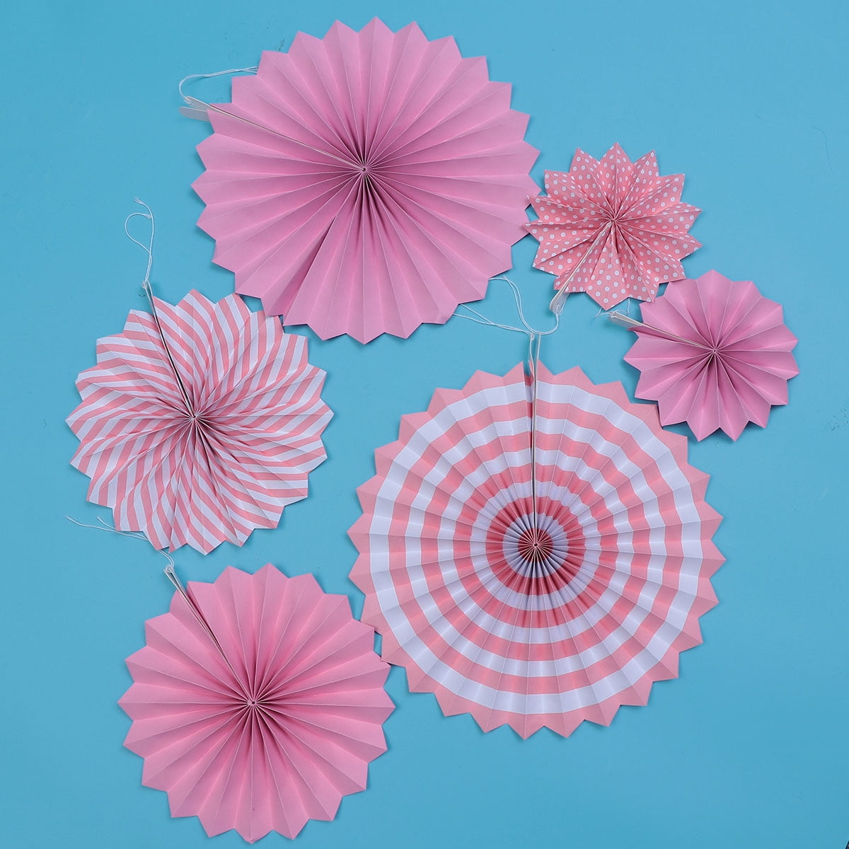 TAILTOSS 12Pcs Paper Fans and Garlands for Birthday Party Decorations ...