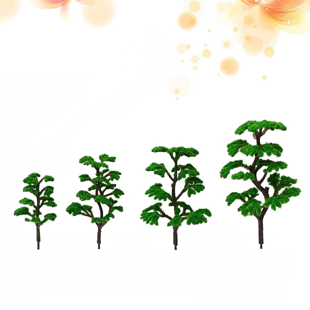 TAILTOSS 12Pcs Plastic Mini Trees Lifelike Decorative Model Trees for ...
