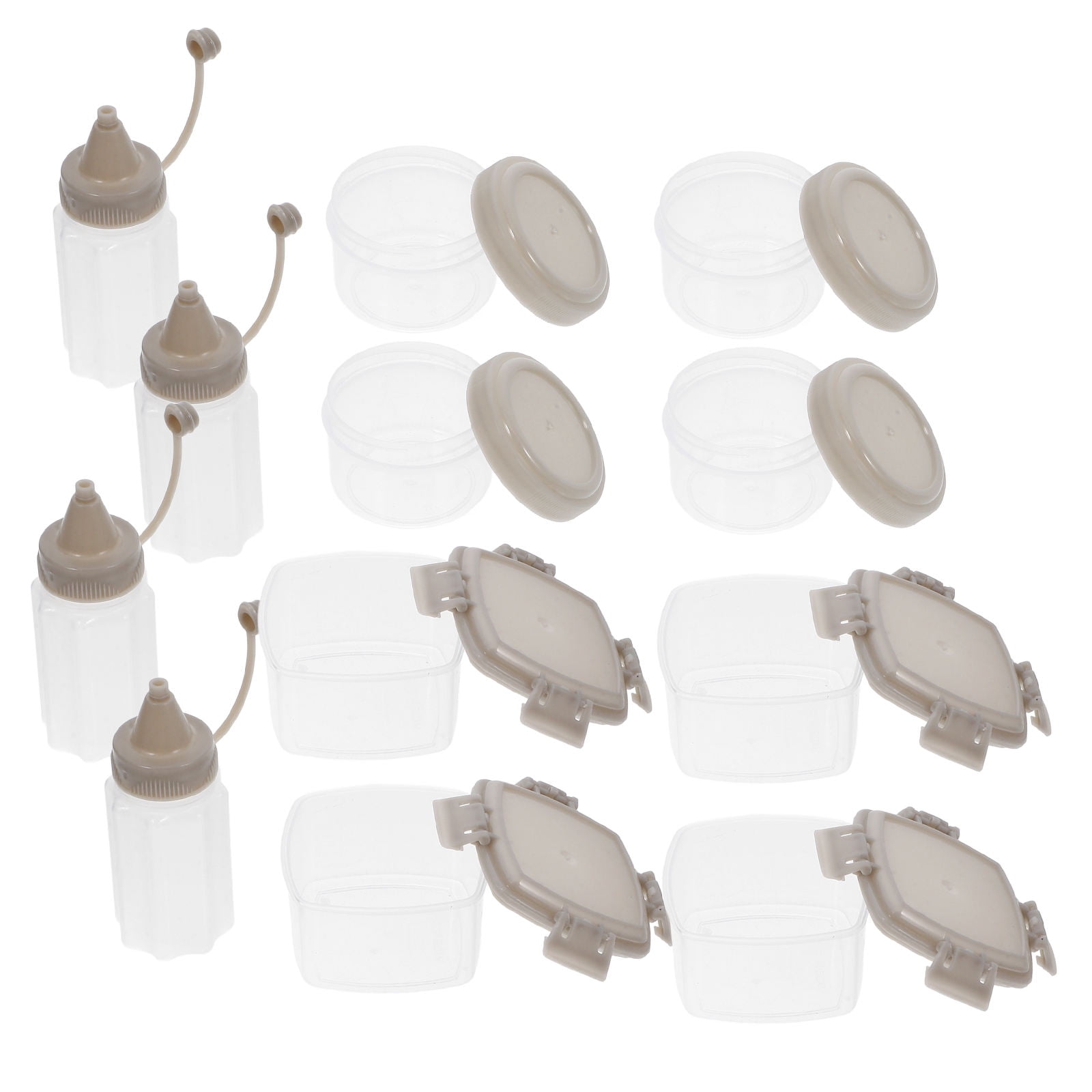TAILTOSS 12Pcs Portable Sauce Bottle Kit Square Shape Classic Design ...