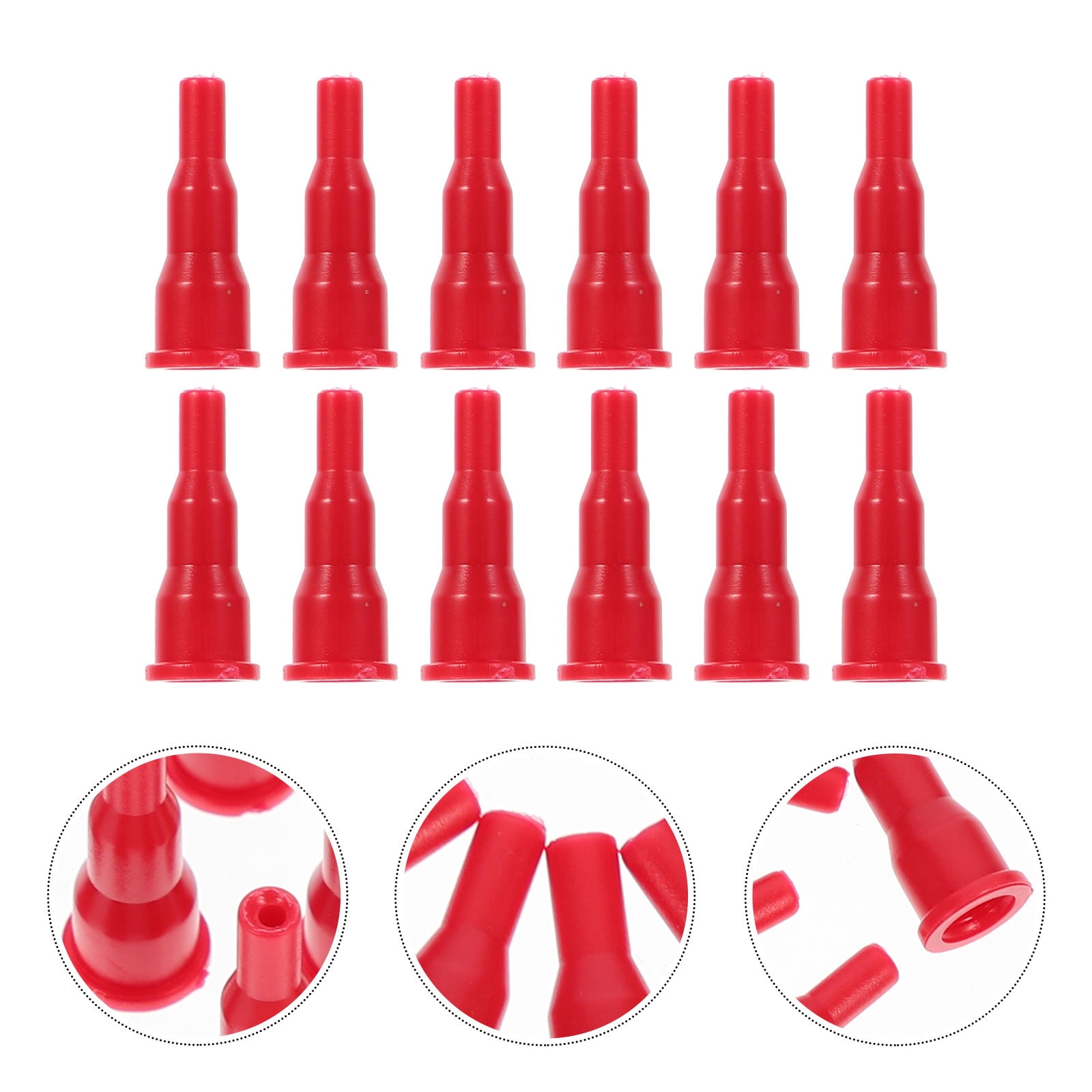 TAILTOSS 12Pcs Quick Release Gas Connector Red Plastic Square Gas ...