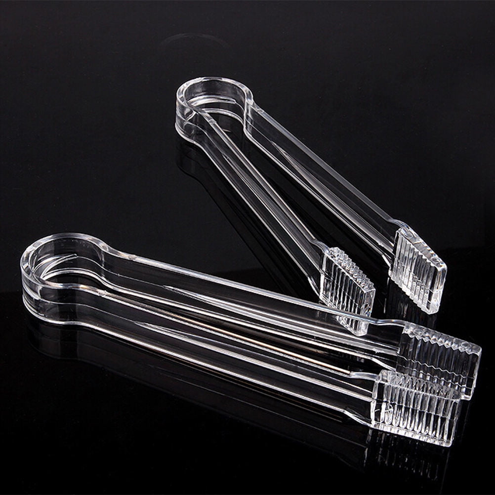 TAILTOSS 12Pcs Transparent Tongs for Bar and Buffet with Wave Clamping ...