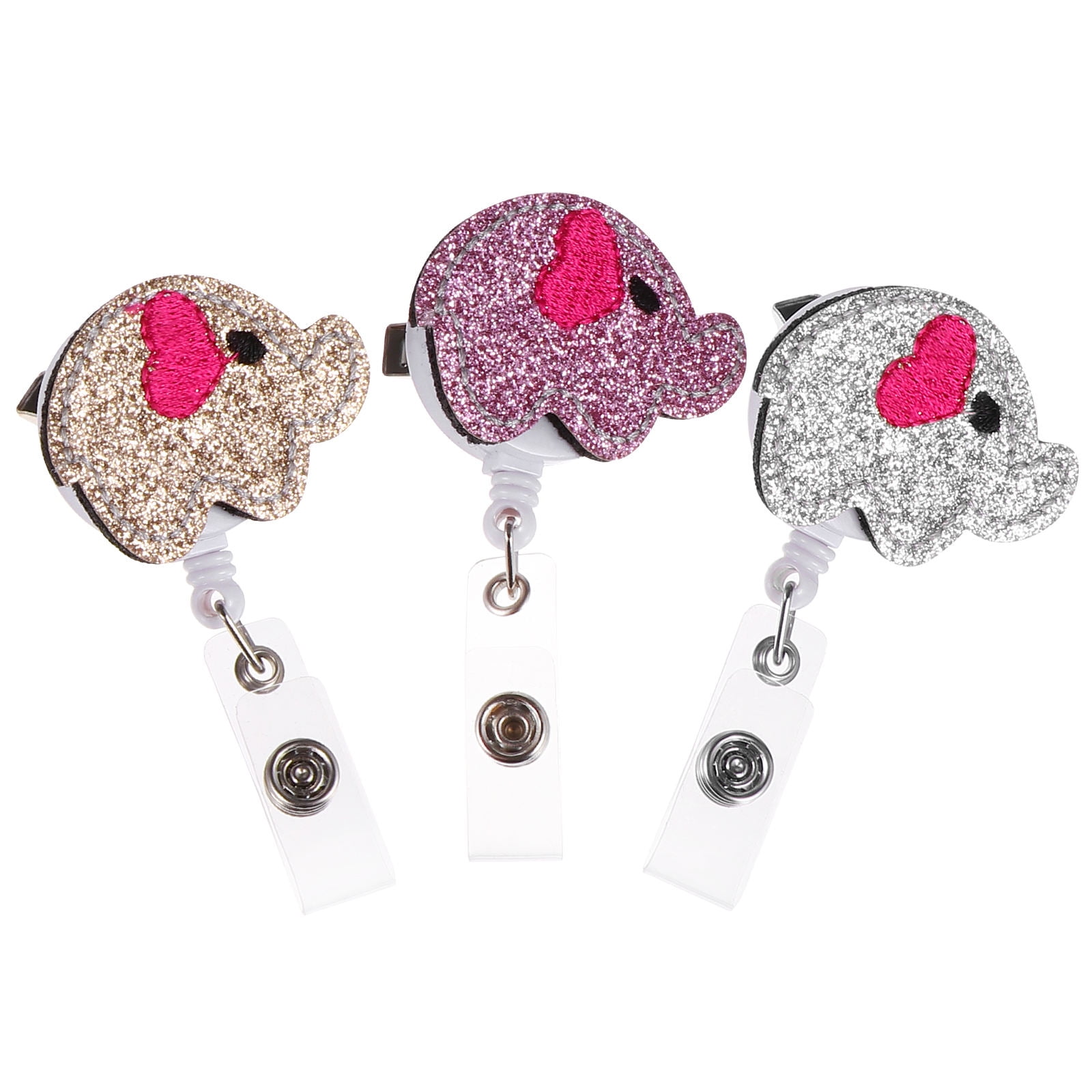 TAILTOSS 14Pack Assorted Color ABS Cartoon Badge Reel Badge Fixation for Office Use School .9x1 ...