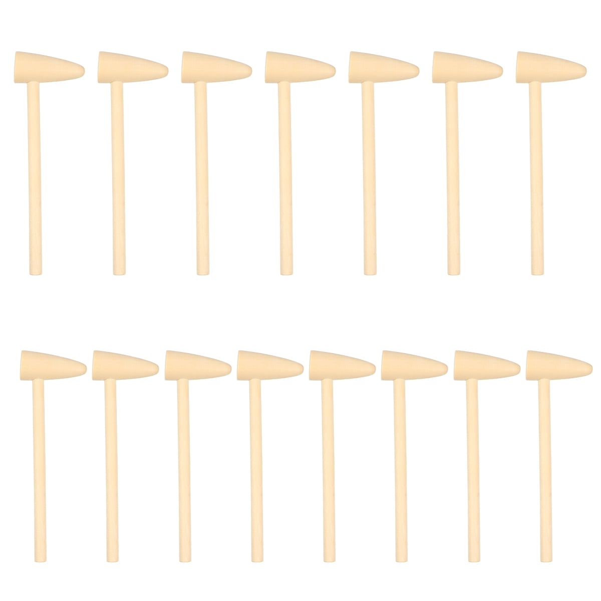 TAILTOSS 15Pack Mini Mallets Mini Wood Hammer Light Brown Wood Hand Eye ...