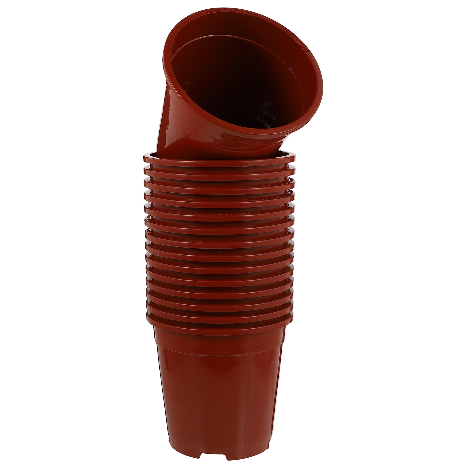 TAILTOSS 15Pcs Dark Red Pot for Growing Plants with Simple Style ...