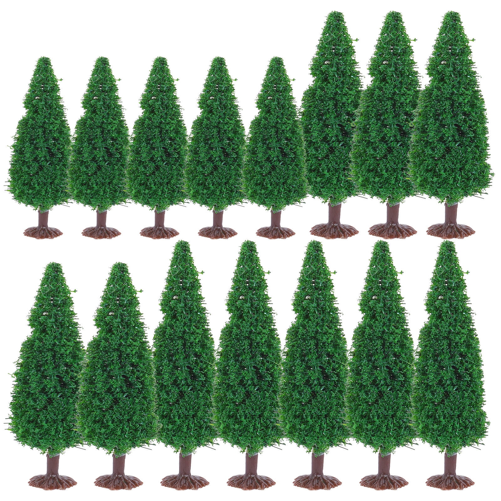TAILTOSS 15pcs Miniature Pine Tree Model For Scenery Architecture Diy ...