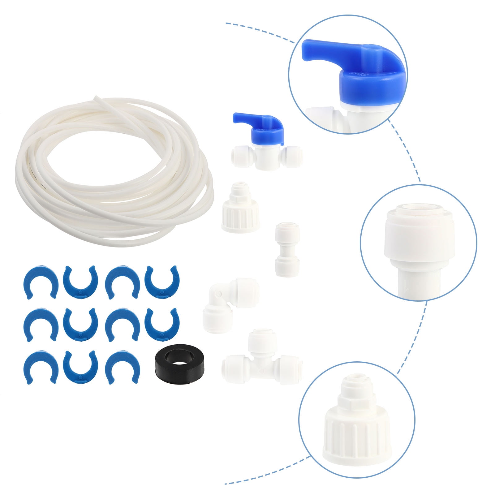 TAILTOSS 18Pcs Fridge Water Line Connectors for Reverse Osmosis and ...