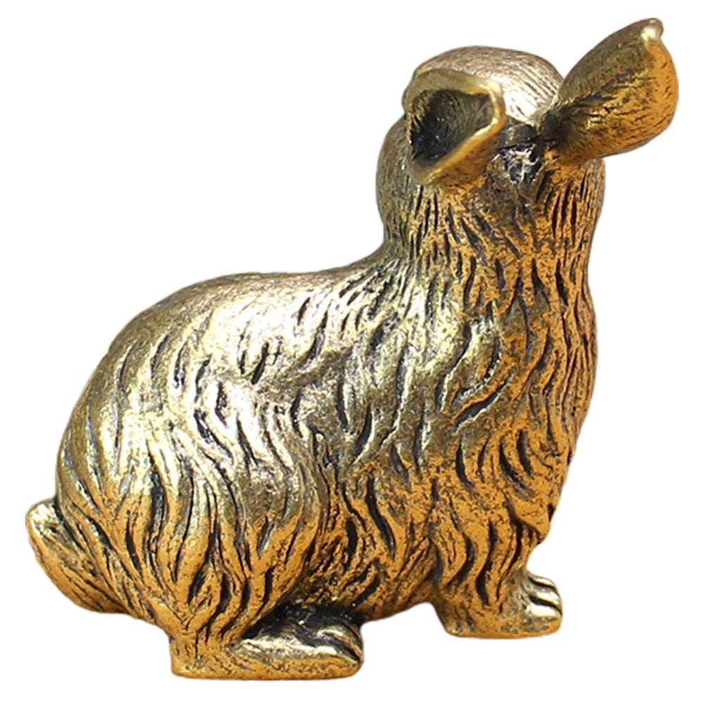 TAILTOSS 1Pack Brass Bunny Statues 6.3x2.2x1.2in Vintage Style Home and Office - Walmart.com