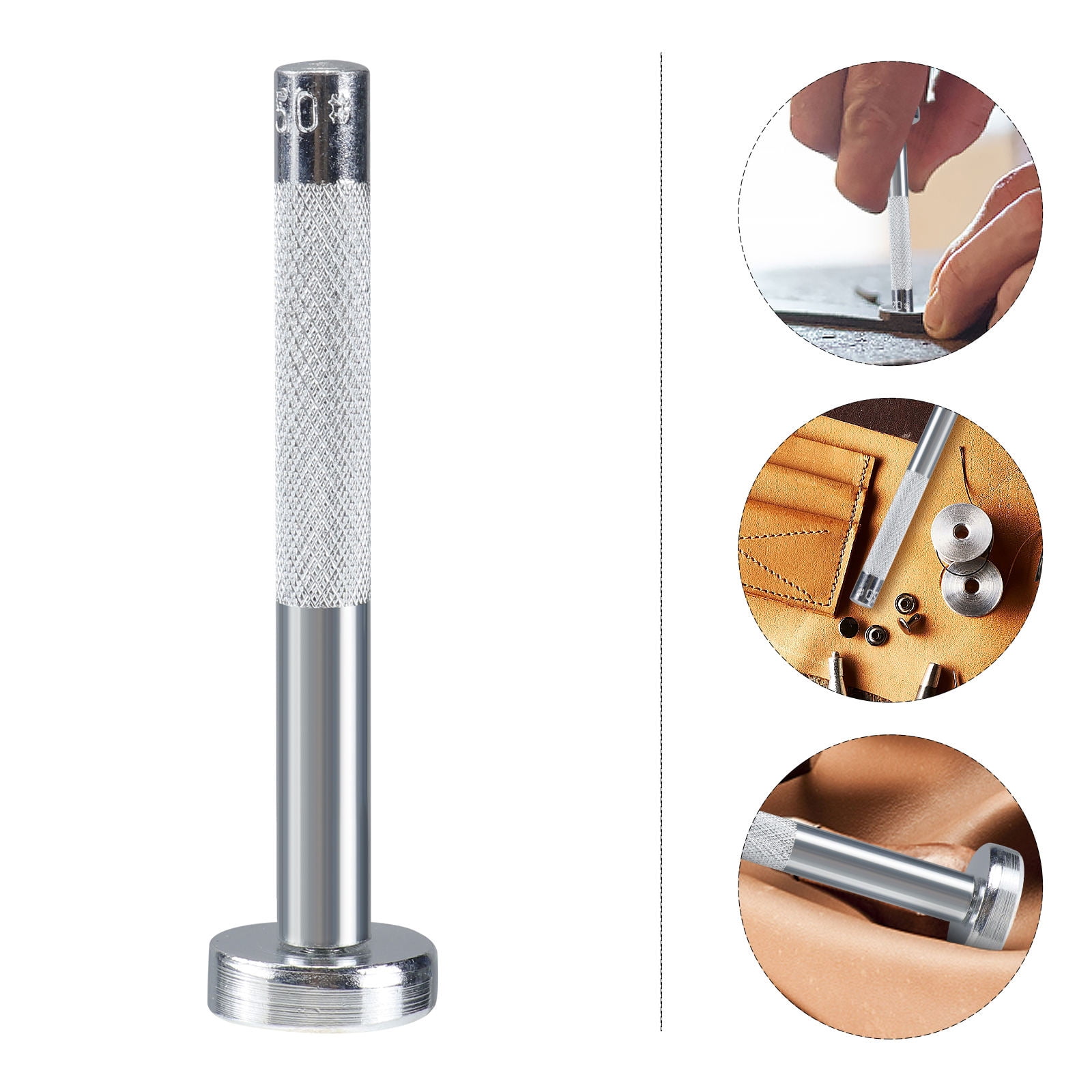 TAILTOSS 1Pack Eyelet Setter Tool handheld eyelet tool Silver Steel ...