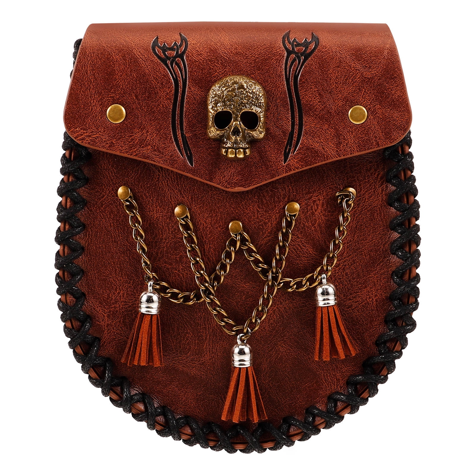 TAILTOSS 1Pack Medieval Style Rectangular Pu Leather Waist Pouch Bag for Cosplay and Themed ...