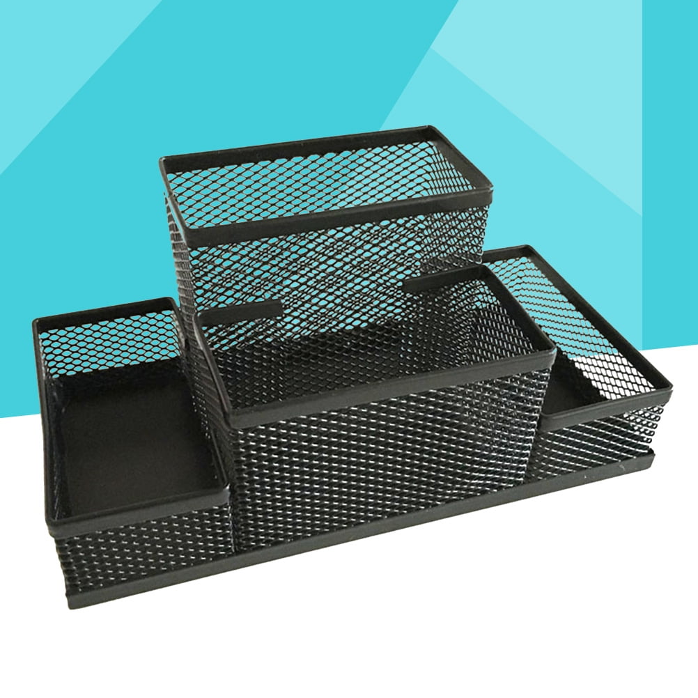TAILTOSS 1Pack Metal Mesh Desktop Organizer Multi-Functional Stationery ...
