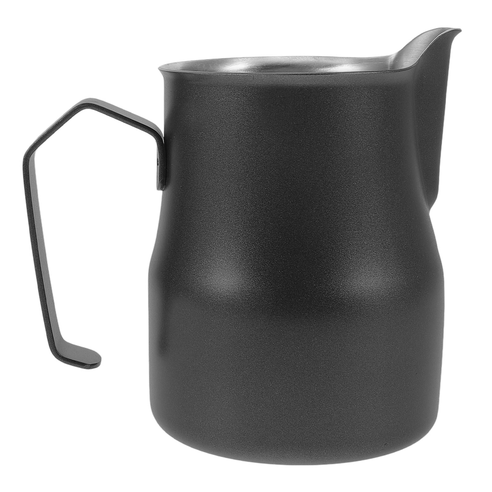 TAILTOSS 1Pack Modern Black Conical Spout Coffee Frothing Pitcher for ...
