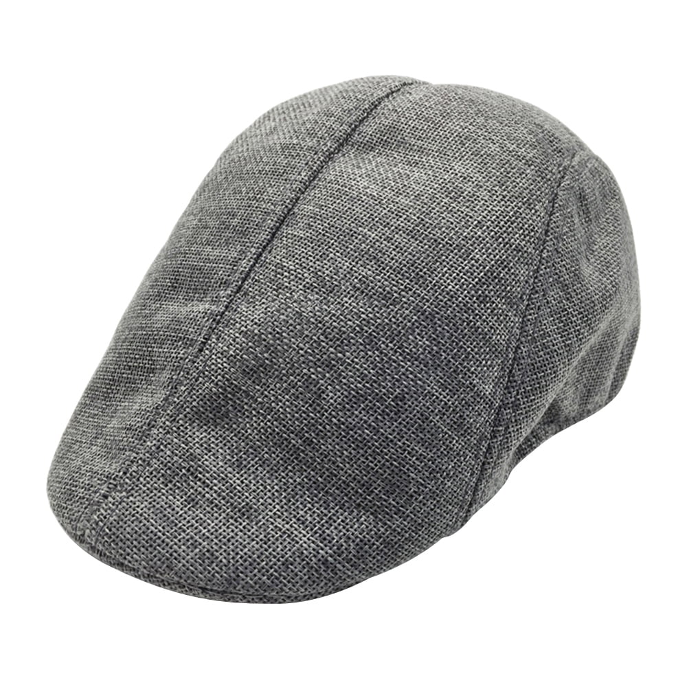 TAILTOSS 1Pack Newsboy Hats for Women Summer Grey Flax Beret Hat for ...