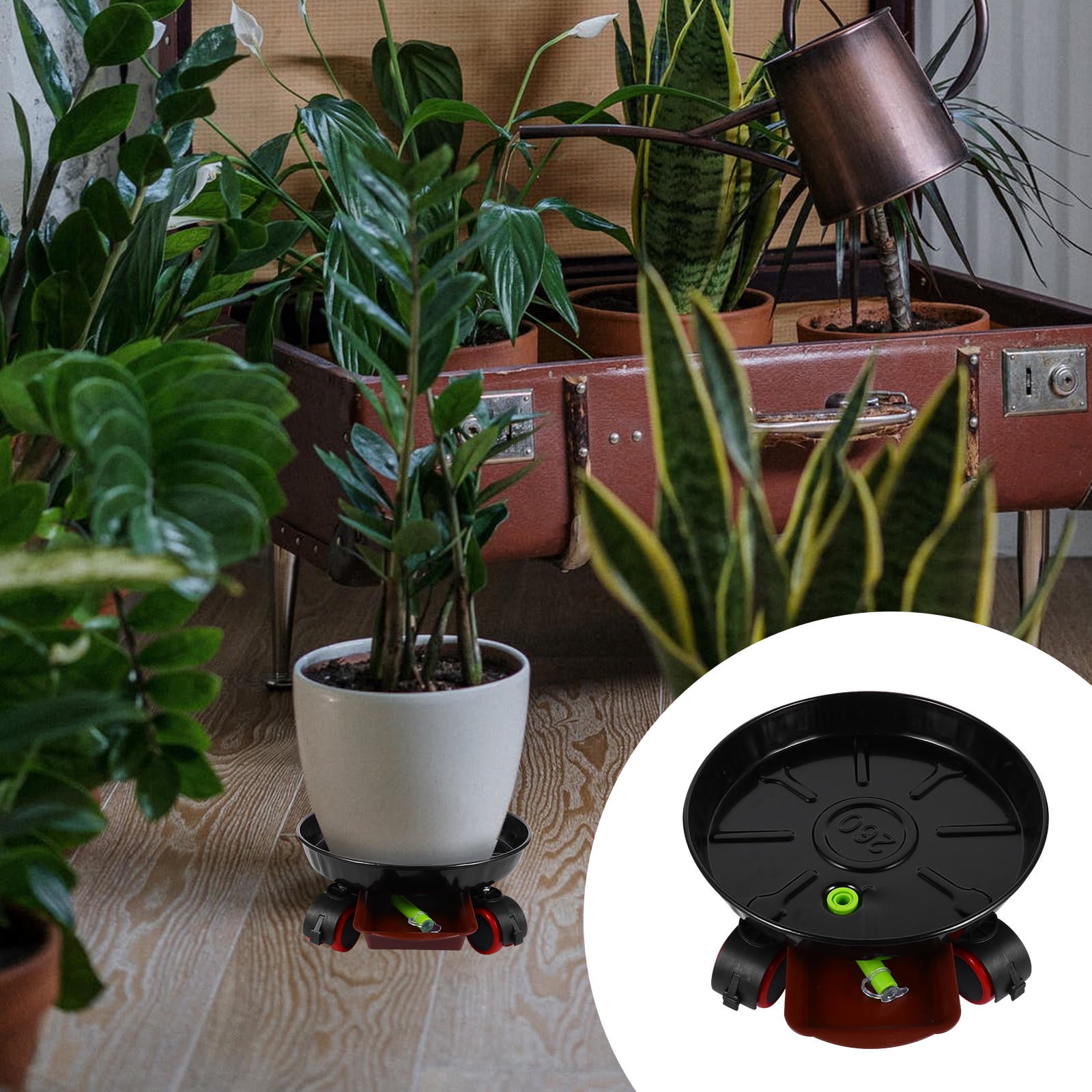 TAILTOSS 1Pack Planter on Wheels for Flower Pot Trolley Use in Living ...
