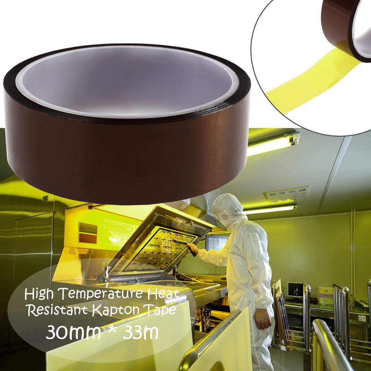 TAILTOSS 1Pack Polyimide Film Tape Heat Proof for Electrical Insulation ...