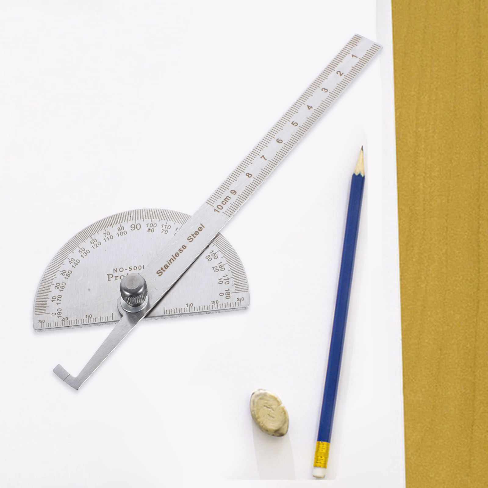 TAILTOSS 1Pack Semicircle Round Head Protractor Ruler Measuring Tool ...