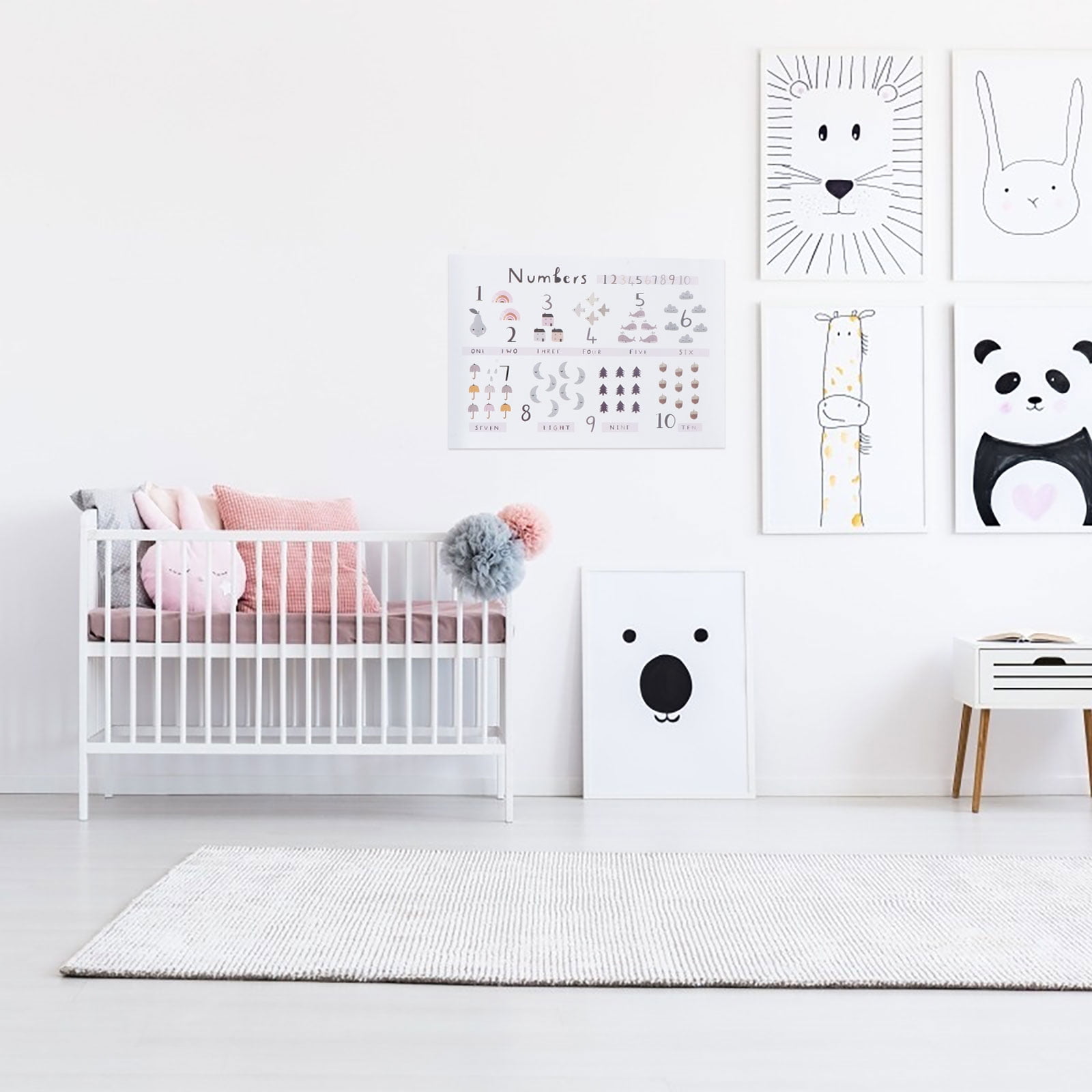 TAILTOSS 1Pc Educational Alphabet Hanging Picture for Kids Room Decor ...