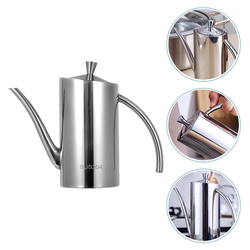 TAILTOSS 1Pc Oil Storage Pot for Kitchen Use 304 Stainless Steel Leak ...