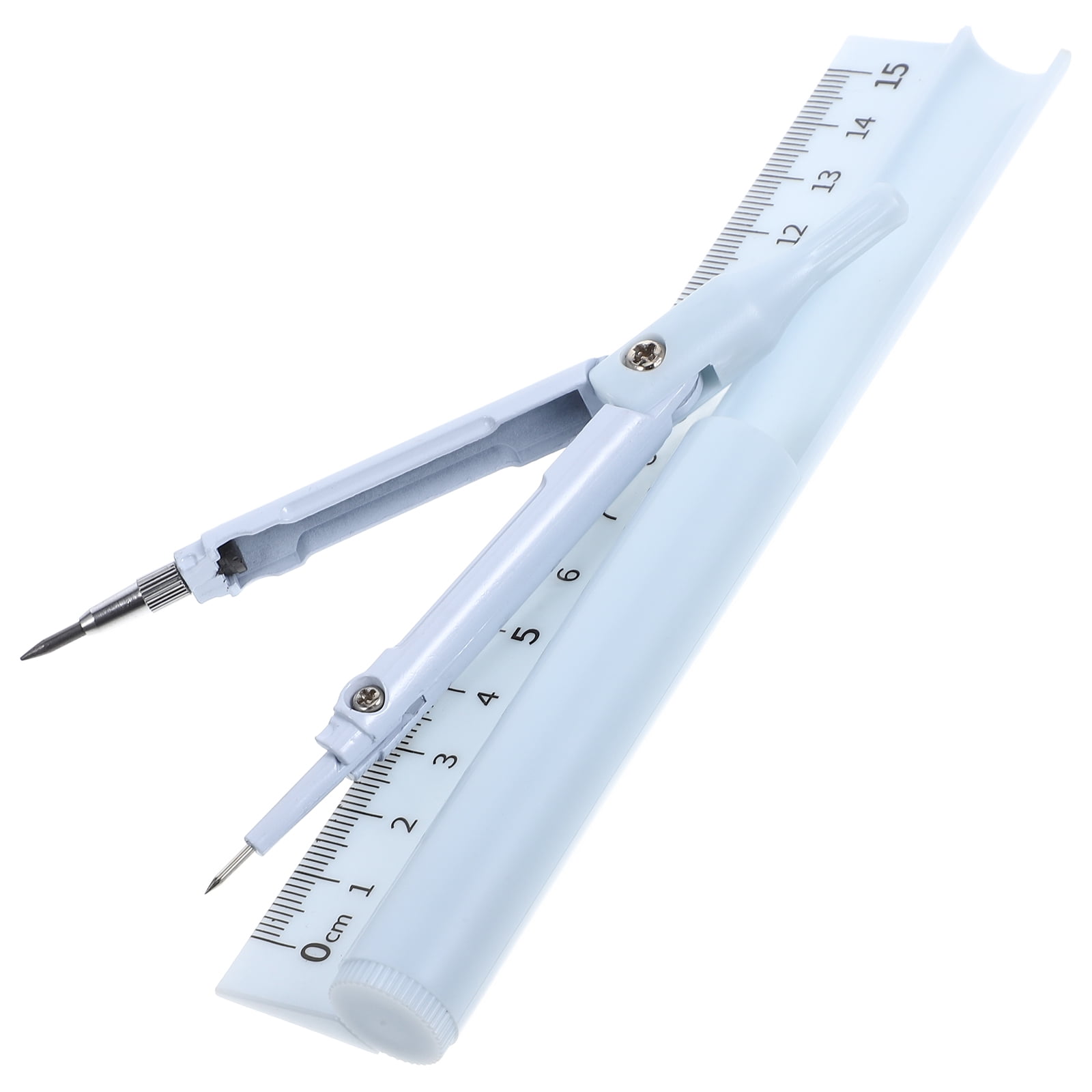 TAILTOSS 1Pcs Compass Pen Ruler Set Blue for Geometry Drawing and ...