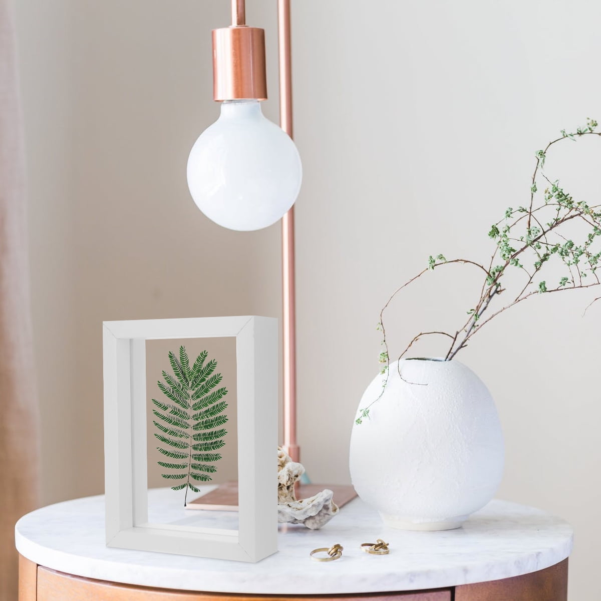 TAILTOSS 1Pcs Diy Stereoscopic Plant Specimen Frame White Glass ...