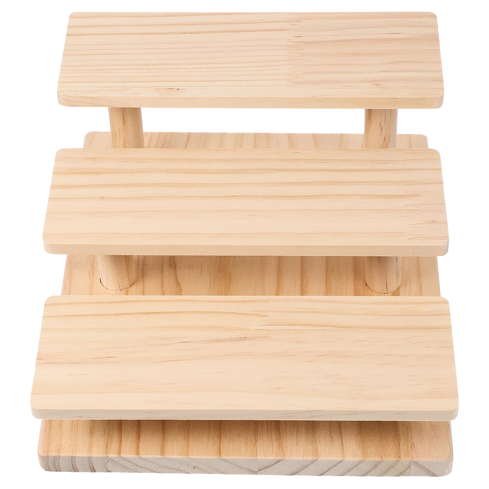 TAILTOSS 1Pcs Riser Display Stand Khaki Wood Shelf Stand For Toy ...