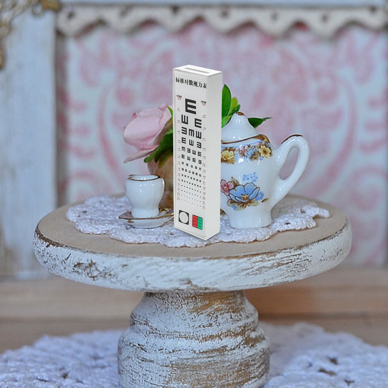 TAILTOSS 1Pcs Silver Plastic Vision Chart for Dollhouse Accessories 10 ...