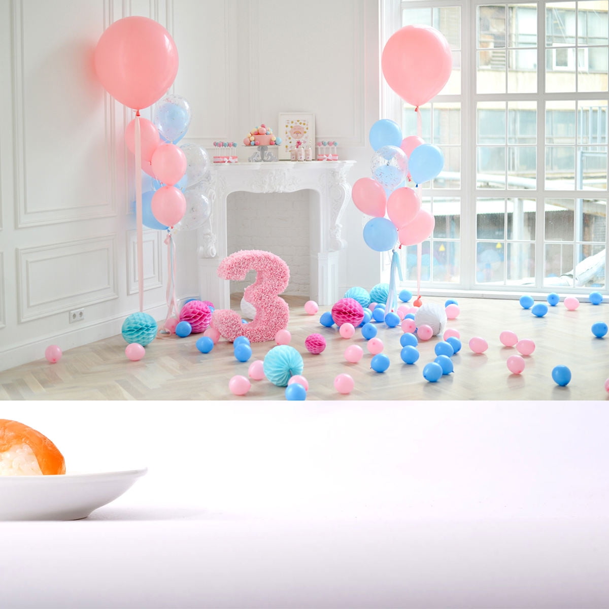 TAILTOSS 1Set 3D Birthday Photography Background Multi-colored 5x3ft ...