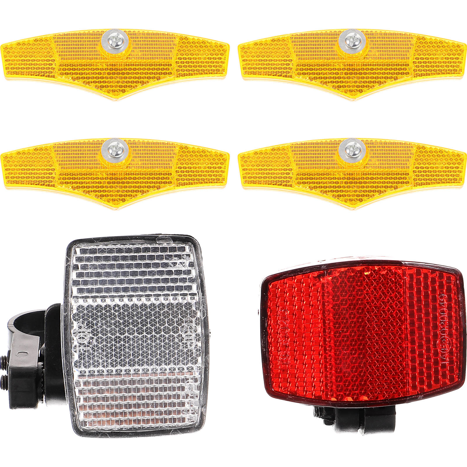 TAILTOSS 1Set Bike Reflectors Kit 2.2x1.5x0.8in White for Cyclists ...