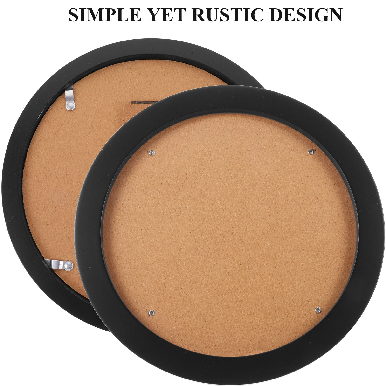 TAILTOSS 1Set Black Wood Circular Photo Frame for Wall and Tabletop ...