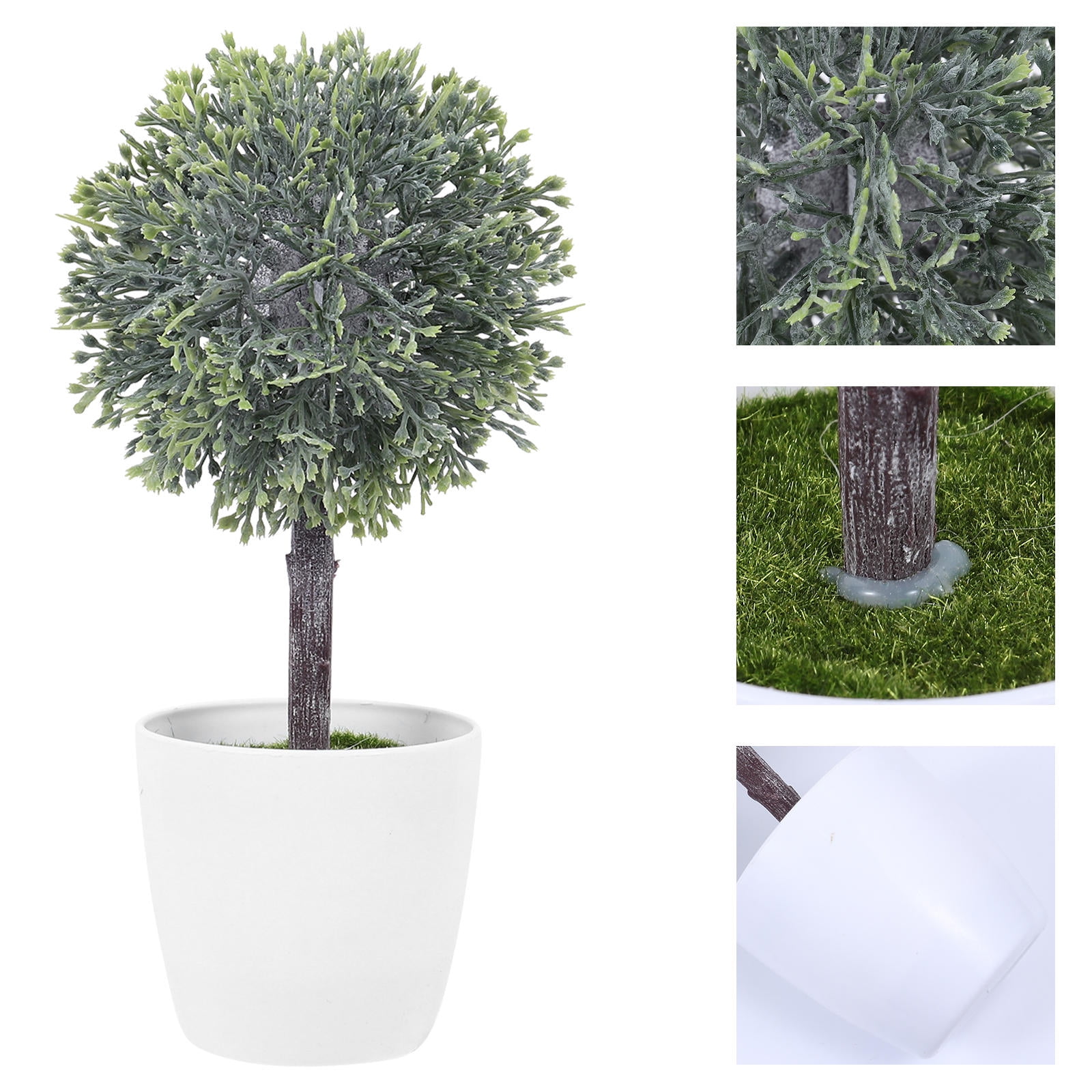 TAILTOSS 1Set Fake Plants Artificial Potted Indoor Fake Spherical Plant ...