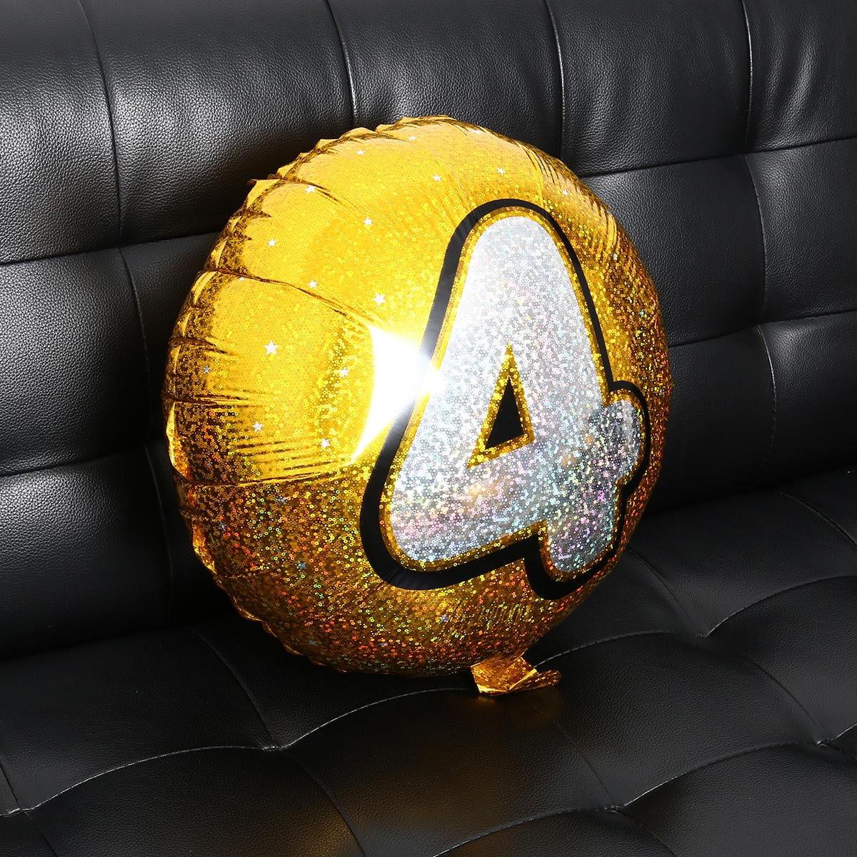 TAILTOSS 1Set Foil Number Balloon Gold Inflatable Round Shape For ...