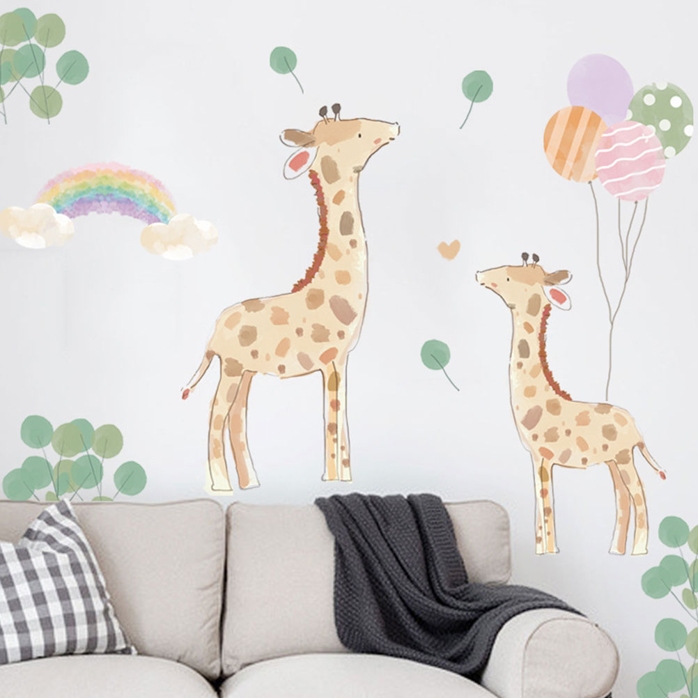 TAILTOSS 1Set Giraffe Shape Cartoon Style Wall Sticker for Nursery Room ...