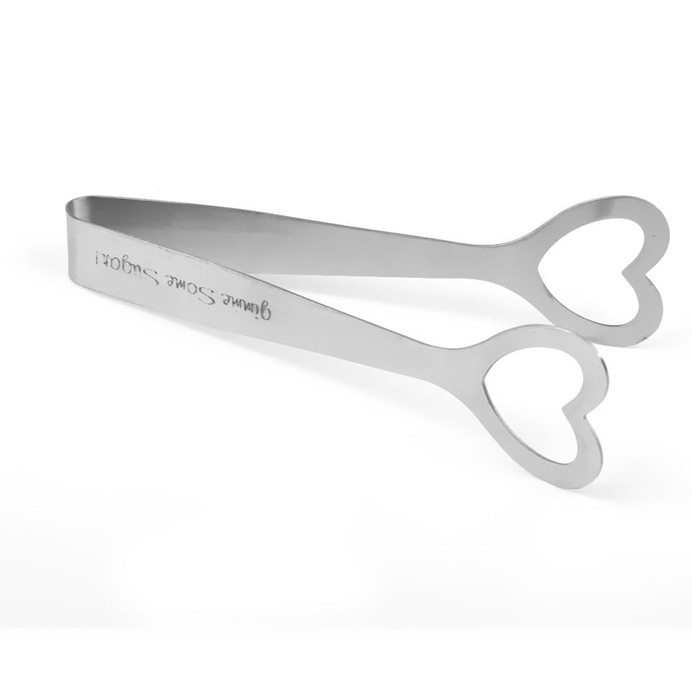 TAILTOSS 1Set Heart Shaped Stainless Steel Sugar Ice Tong for ...