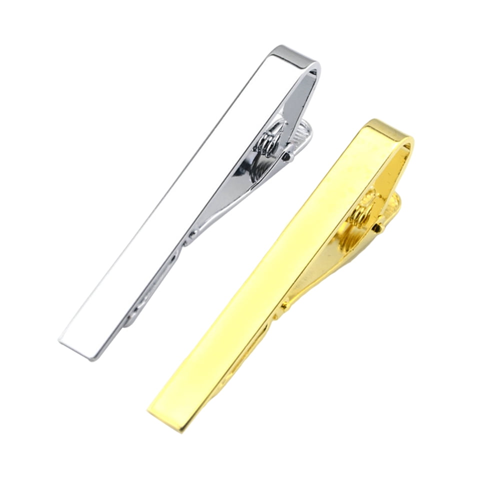 TAILTOSS 1Set Men Tie Clip Silver Color Spring-Loaded Tension Iron For ...