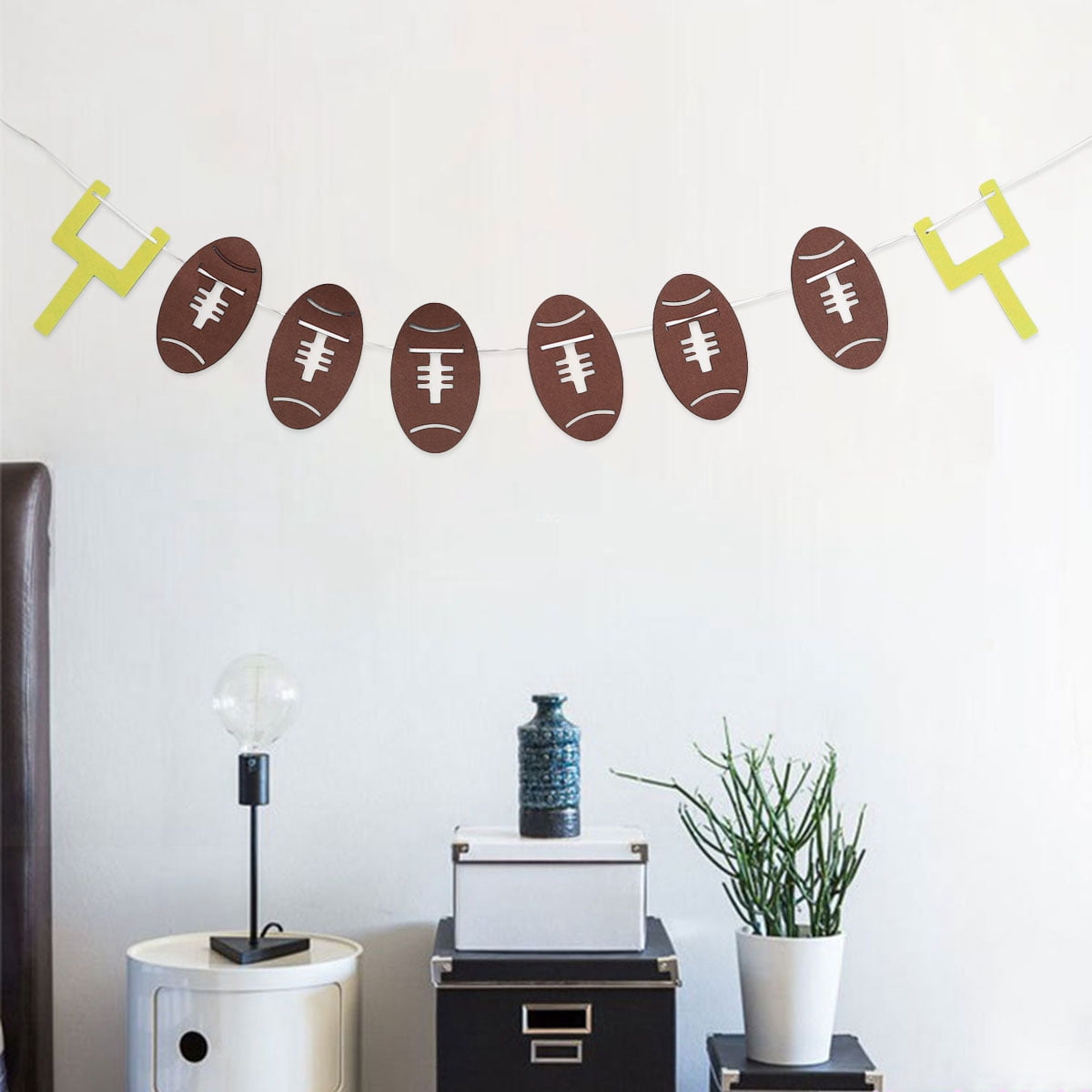 TAILTOSS 1Set Non-Woven Fabric Rugby Shape Football Theme Banner for ...