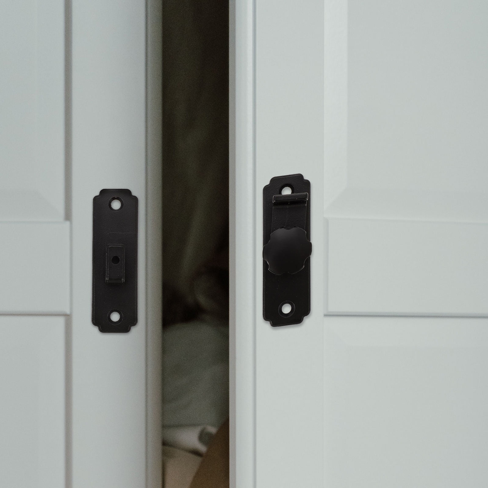 TAILTOSS 1Set Spring Loaded Latch for Sliding Barn Doors in Home and ...