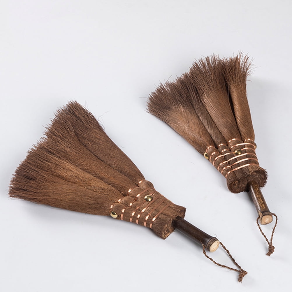 TAILTOSS 1Set Tiny Broom Natural Sweeping Accessories for Tabletop Mini ...
