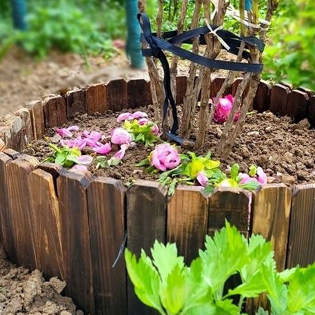 TAILTOSS 1Set Wood Bendable Fence for Garden Edging Protection ...
