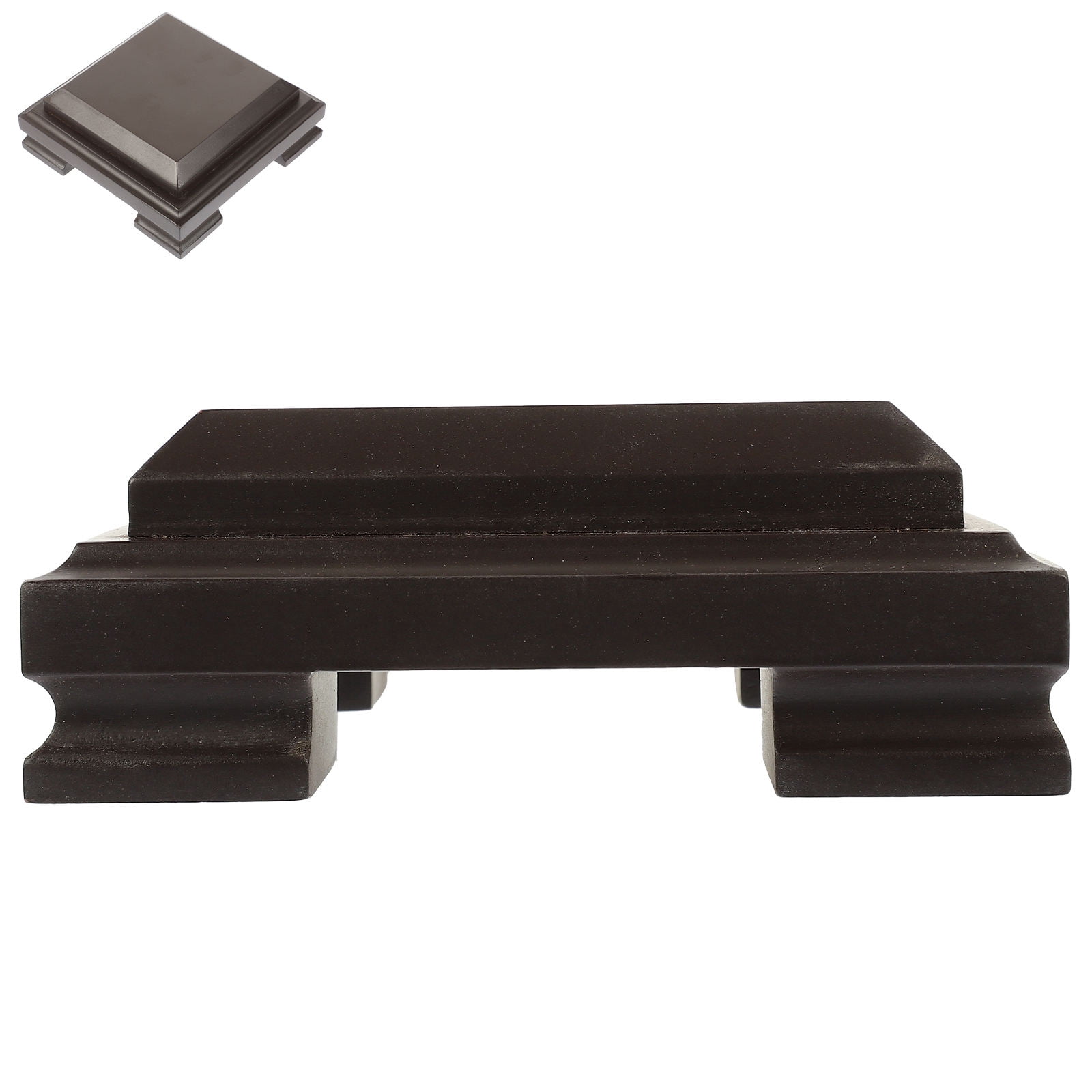 TAILTOSS 1Set Wood Display Pedestal Dark Red 11.8X11.8X2.2In Vase ...