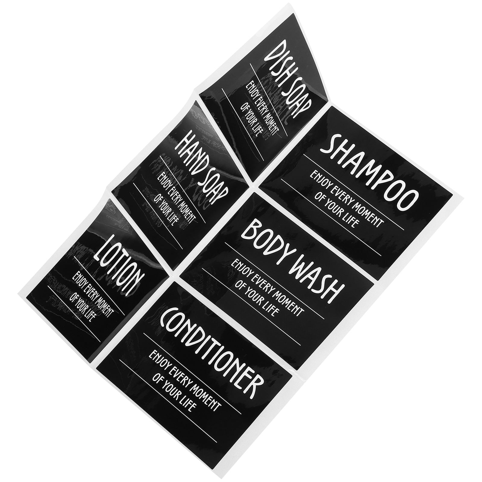 TAILTOSS 1Sheet Waterproof Shampoo Subbottling Dispenser Sticker ...